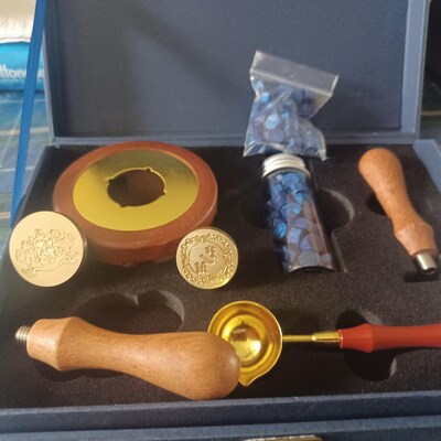 Custom Wax Seal Stamp Kit, 1200pcs Waxbeads Included, Personalised ...