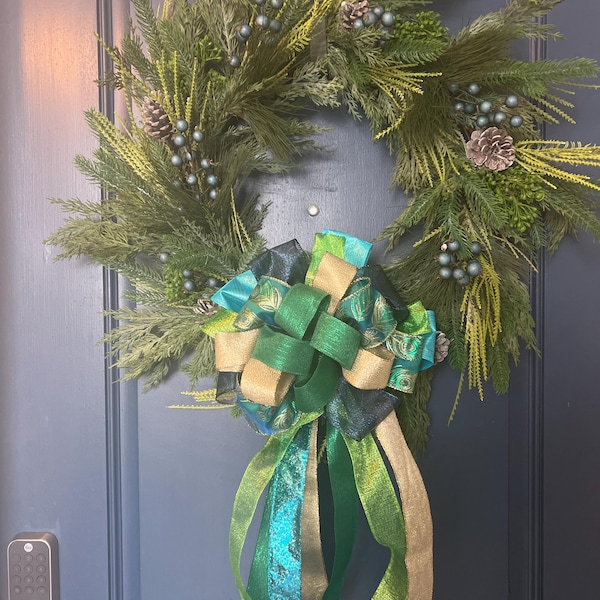Green Monster Legs Tree Topper, Green Monster Legs & Candy Canes Bow ...