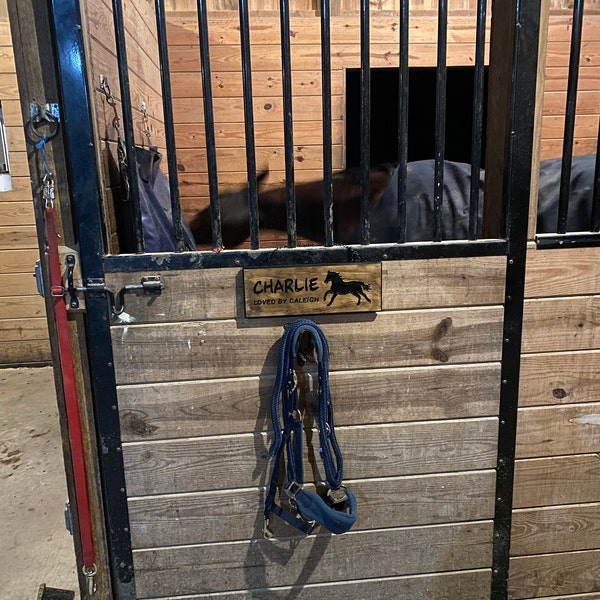 Stable Sign Small/stall Name Plate/hand Routed Wooden Sign/personalized ...