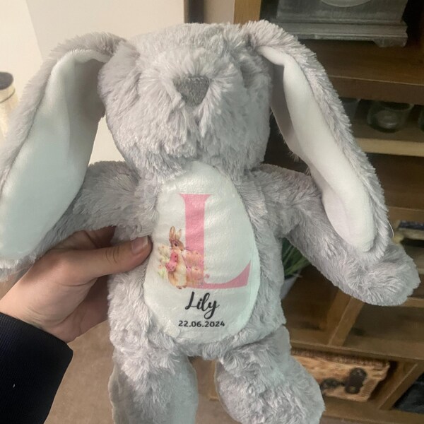 Baptism Bunny Rabbit, Christening Gifts for Children, Personalised ...