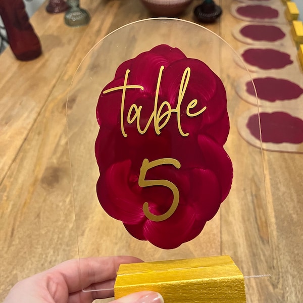 Table Number Sticker, Elegant Wedding Reception Vinyl Decal Numbers ...