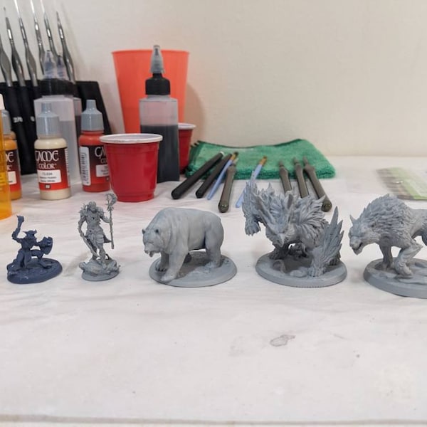 Elf Druid Miniature Wild Mage Mini Dungeons and Dragons Mini RPG ...