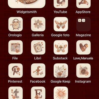 Cozy Fall App Icon Set Autumn Aesthetic Ios App Icons Custom - Etsy