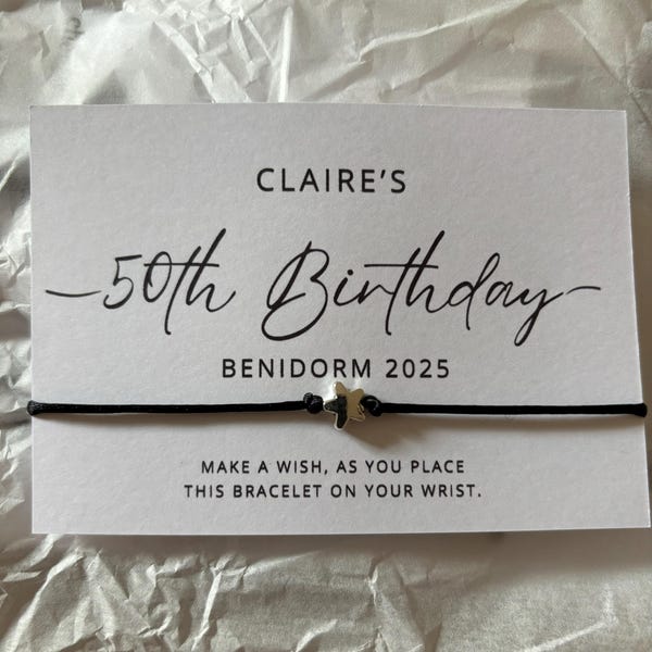 Eucalyptus Border Hen Party Wish Bracelets Personalised Goodie Bag ...