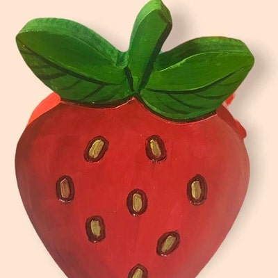 Strawberry Wood Craft DIY Summer Craft Wood Strawberry Craft Free ...