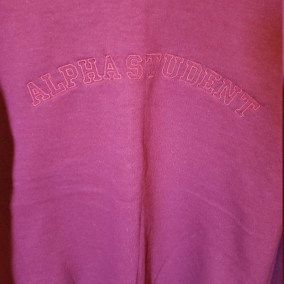 Custom Embroidered Varsity Block Letter Sweatshirt, Personalized, Mom ...