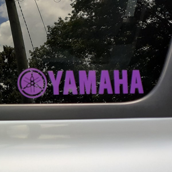 Yamaha Logo Vinyl Decal Car Window Bumper Sticker (2x) Select Color ...