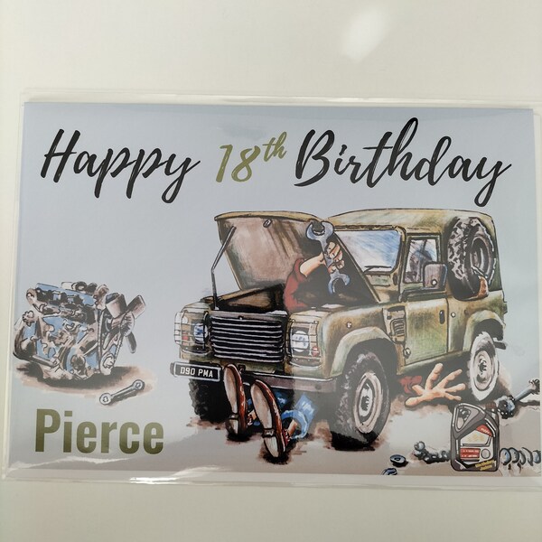 Personalized Chevy Pick up Truck Birthday Card for Him, Personalized ...