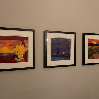 The Simpsons Sunset Watercolour Print, Scenic Simpsons, Lisa Simpson ...