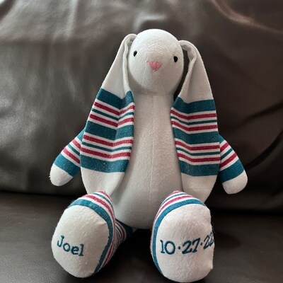 Plush Bunny From YOUR Baby's Hospital Receiving Blanket - Etsy