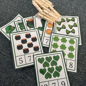 Planets Count and Clip Cards, Solar System Counting Clip Cards ...