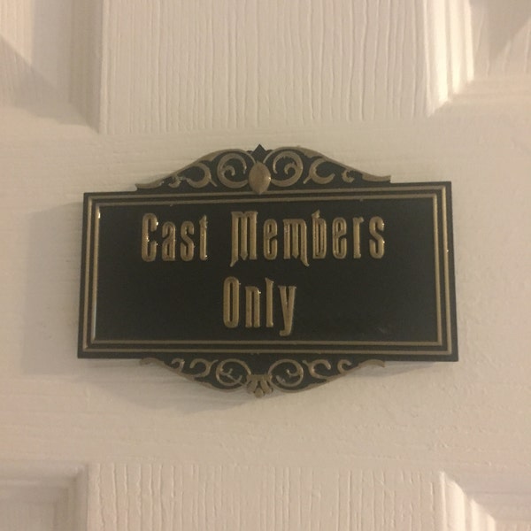 Disney Cast Members Only Sign / Plaque Inspired Magnet - Etsy