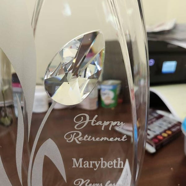 Personalisierte Mitarbeiter Glas Auszeichnung | Wertschätzung des ...