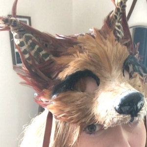 Luxury Red Fox Mask, Unisex Adult Fox Mask, Woodland Animals, Festival ...