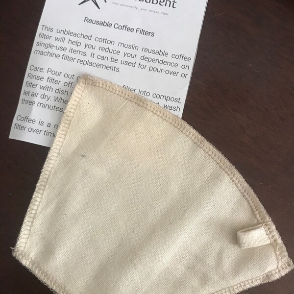 Reusable Unbleached Muslin Coffee Filter - Cone #2 and Cone #4 Sizes ...