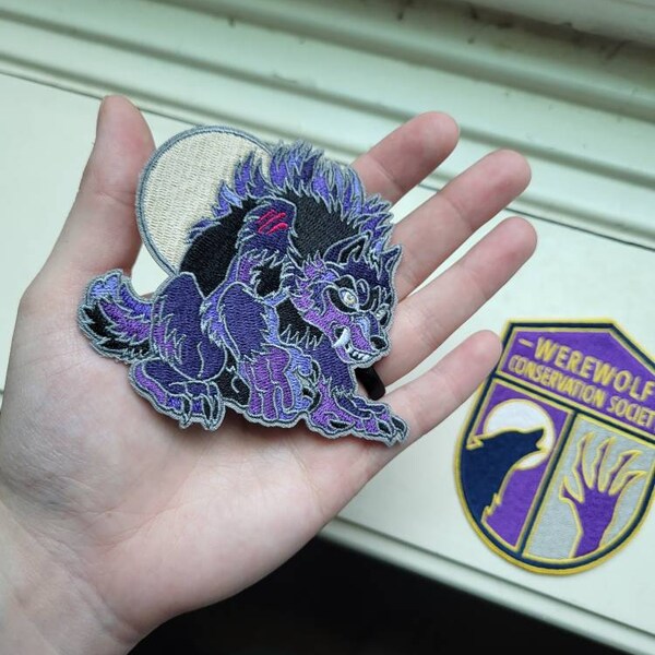 Werewolf Wuffie Chibi Iron on Embroidered Patches - Etsy