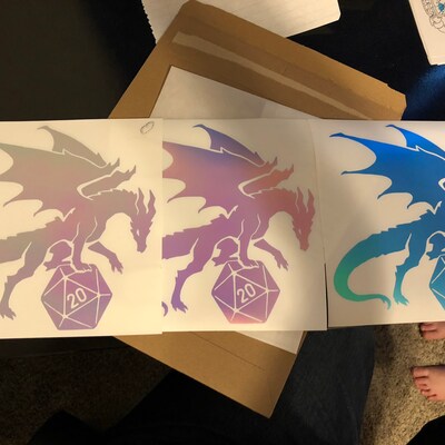 D20 Dragon Decal Vinyl Decal Bumper Sticker for Cars - Etsy