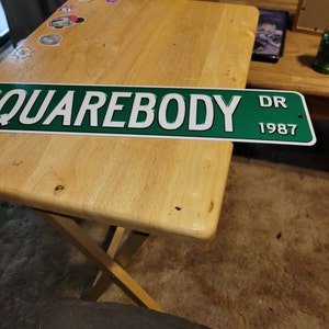 Custom Chevy GMC OBS Trucks Street Sign Choose Your Year & Postal ...