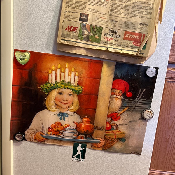 Swedish Lucia & Tomte Print ~ Poster - Etsy