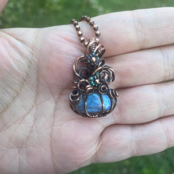 Scolecite Pendant, Copper Wire Jewelry, Wire Wrapped Jewelry, Winter ...