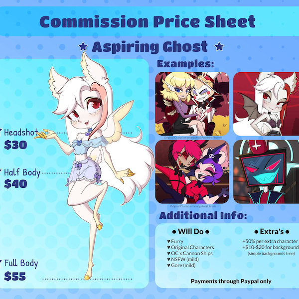 Easy PSD DIY Custom Pricing Commission Sheet Template for Artists, Crafters, Freelancers | Cute ...