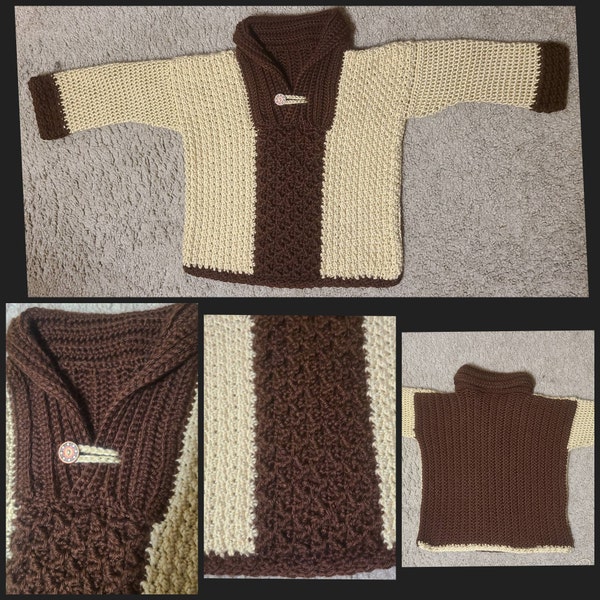 Crochet Sweater Pattern for Baby and Toddler, 0-3 Months to 3/4T ...