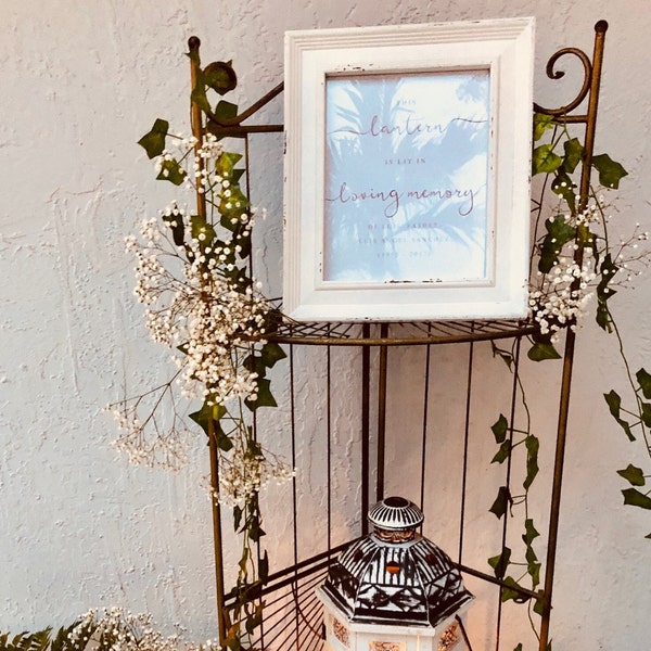 This Lantern is Lit in Loving Memory Sign, DIY, Personalize This ...