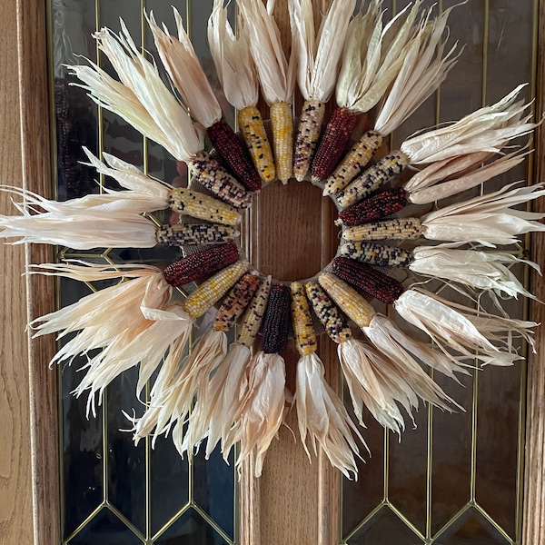 Mini Indian Corn Wreath KIT: Make Your Own! Choose From a 14", 12" or ...