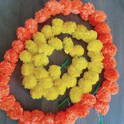 40 Pc Marigold Flower Garland Strings for Christmas Indian All - Etsy