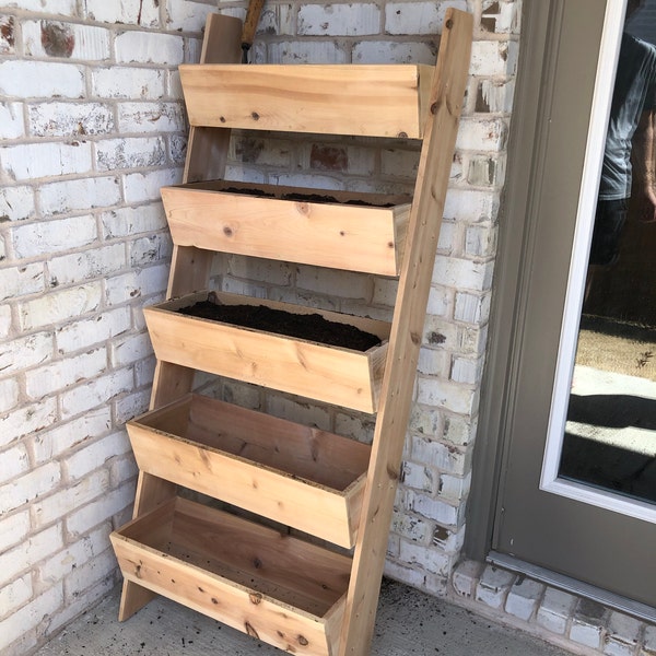 Vertical CEDAR Planter Box Ladder, 24 Sizes! - Etsy