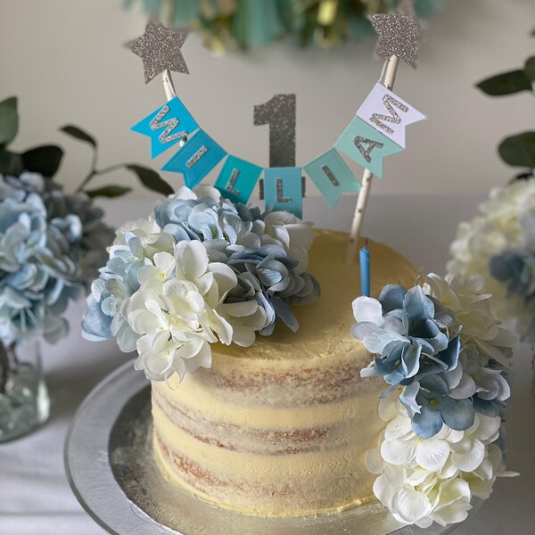 Personalized Boys Cake Topper Boys Cake Bunting Custom Cake Topper ...