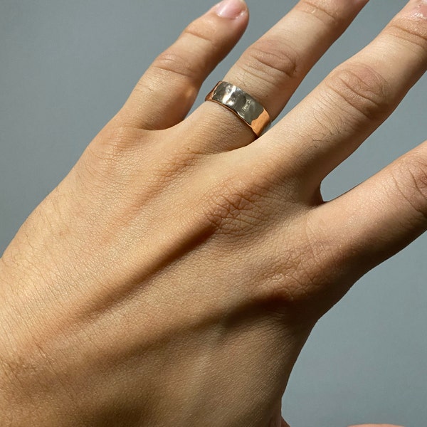 14k Gold Wide Gold Wedding Ring. Wide Rounded Wedding Ring. 14k Yellow ...