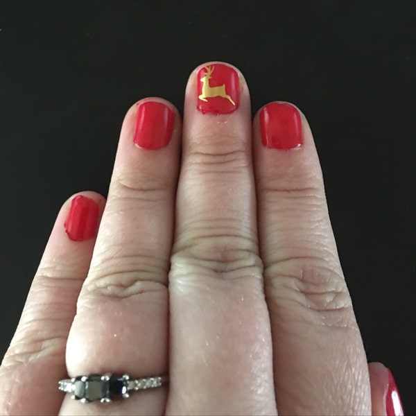 Reindeer Nail Decals - Etsy