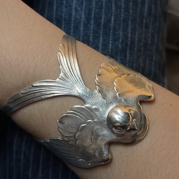 Swallow Bracelet in Polished Brass - Etsy