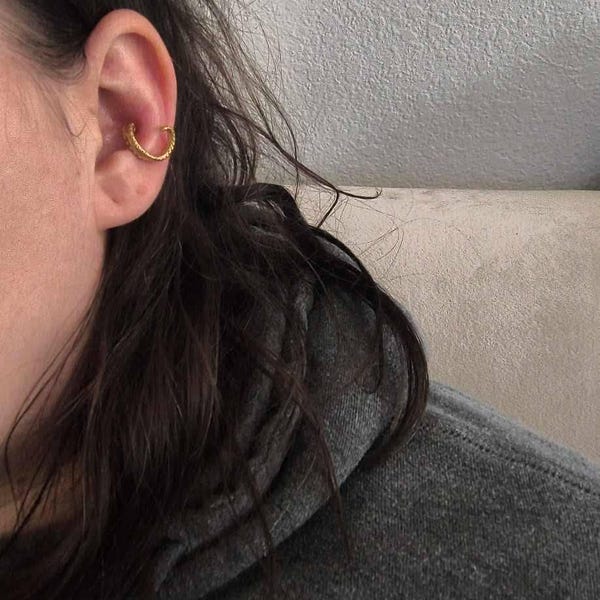 Adjustable Dainty CZ Nose Cuff Gold Silver Fake Nose Ring No Piercing ...