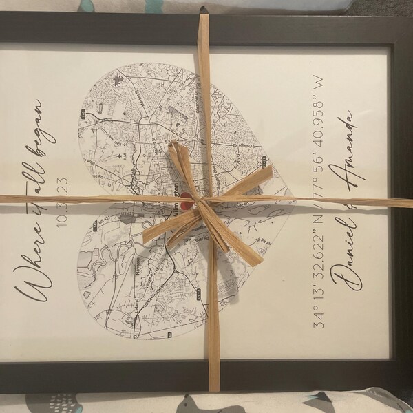 Map Wedding Gift Groom Gift From Bride, Personalized Gift for Husband ...
