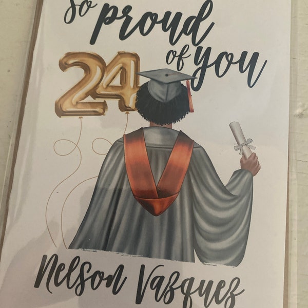 Graduation Card for Class of 2024, Personalized Congratulations ...