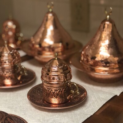 Handmade Copper Turkish Coffee Set Turkish Coffee Cezve - Etsy