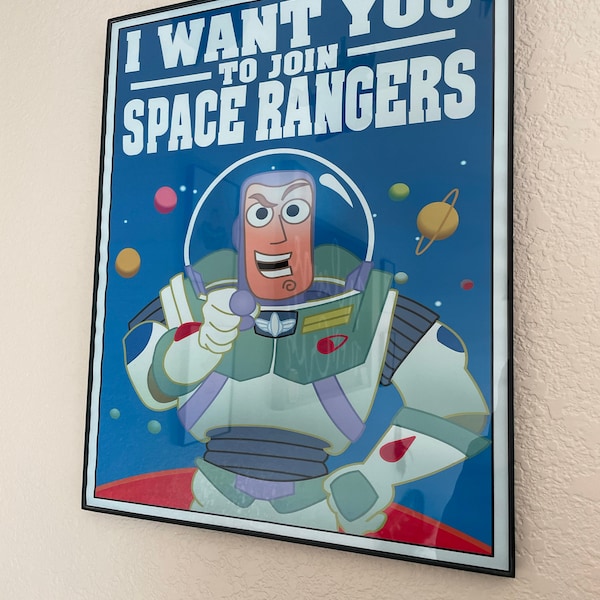 Buzz Lightyear Poster I Want You to Join Space Rangers Poster Disney ...