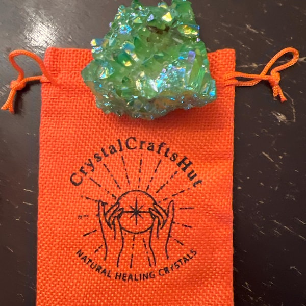 Raw Yellow Titanium Rainbow Cluster Natural Rough Quartz Crystal ...