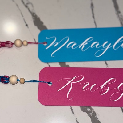 Personalized Bookmarks, Calligraphy Bookmarks, Custom Tassel Bookmarks ...
