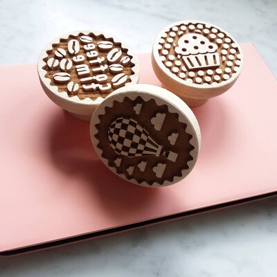 CORN FLOWER Stamp Embossing Wood Stamp Engraved Stamp by - Etsy