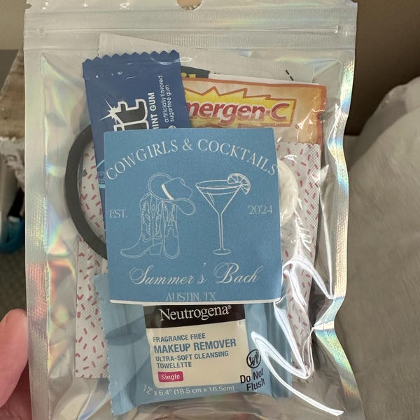 Bachelor Party Wellness Kit Event Essentials Pouch | Custom Favors ...