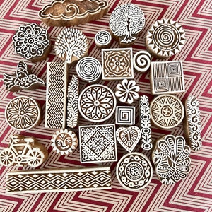Mehndi Print Blocks Stylish Border Pattern Wooden Stamps set of 10 - Etsy