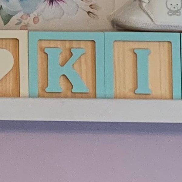 Wooden Letter Blocks, Wooden Alphabet Block, ABC Block, Child's Room ...