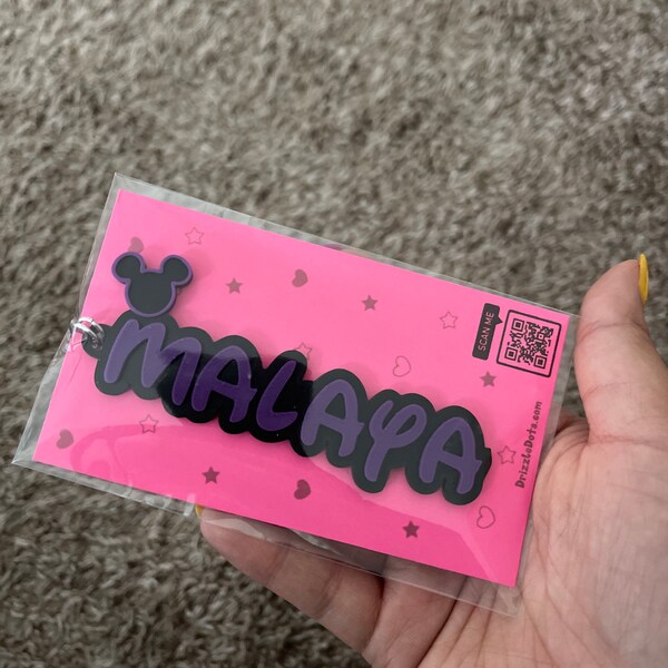 Custom Disney Keychain, Disney Name Key Chain, Disney Name Tags ...