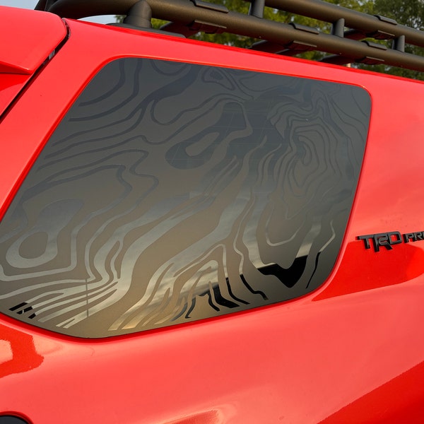 Fits 2010-2024 Toyota 4RUNNER Rear Side Window Topographic Map Decal ...