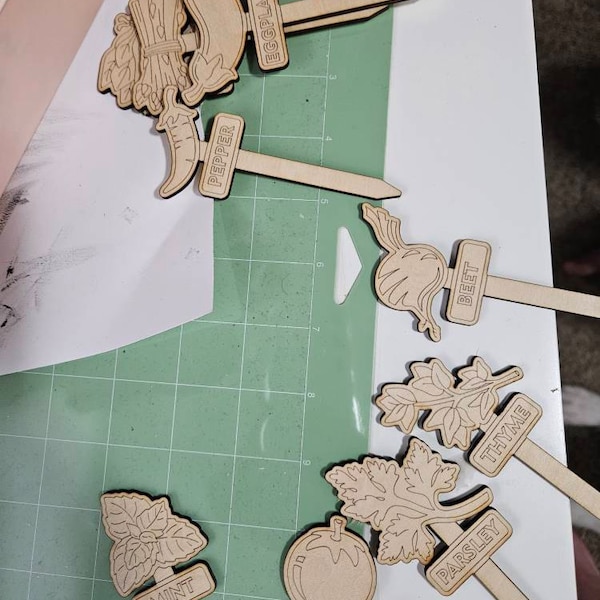 Garden Stakes Svg - Dxf - Decorative Laser Files for Glowforge. Plant ...