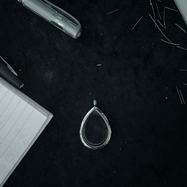 Stainless Steel 40mm Teardrop Magnetic Closure, Floating Charm Glass ...