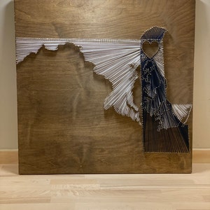 American Flag String Art With Iwo Jima, Soldier Silhouettes, American ...